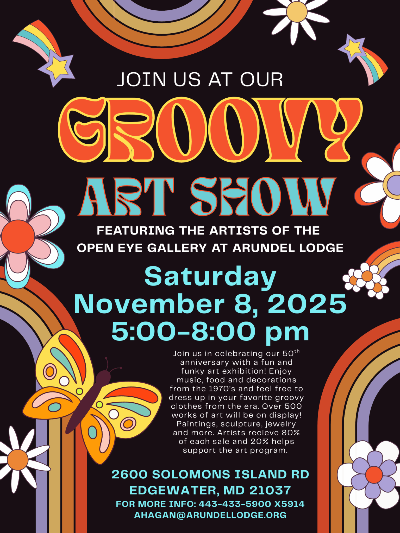 Opening Reception "Groovy" Art Show at the Open Eye Gallery at Arundel ...
